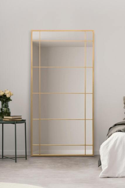 "The tabula - new gold metal framed window wall or leaner mirror 71"" x ...