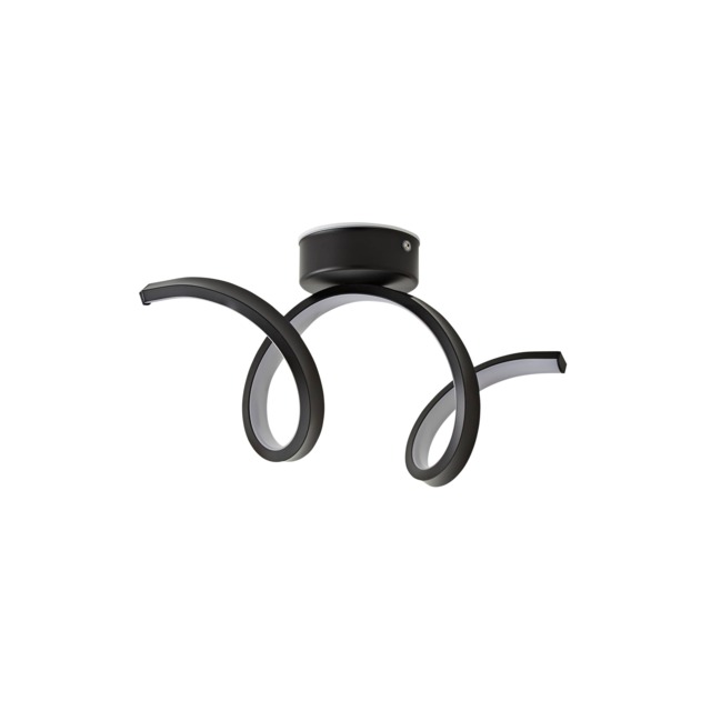 ValueLights Infinity Black Single Twist Integrated LED Wall Light Black ...
