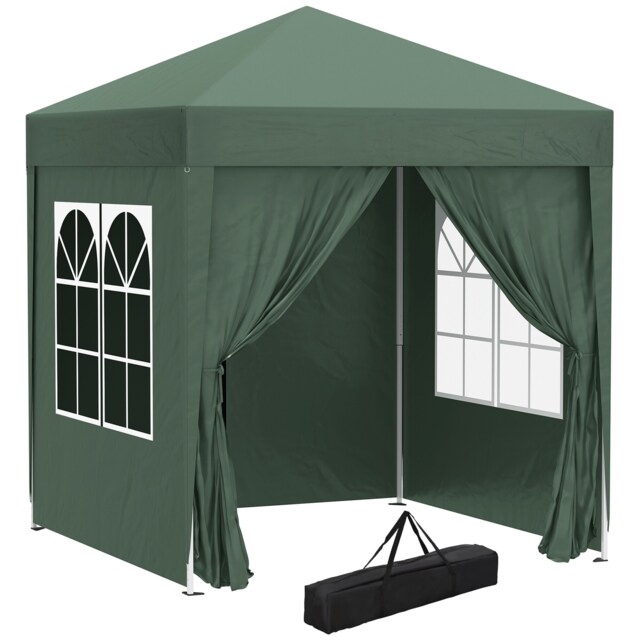 Outsunny 2 x 2 m Garden Pop Up Gazebo, Wedding Party Tent Marquee ...