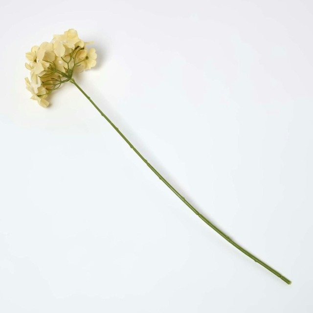 Homescapes Artificial Stem of Yellow Hydrangea Flowers, 60 cm by Tesco ...
