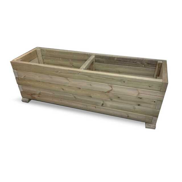 Multi pack of 3 - super heavy duty veg trough planter - timber - l60 x ...