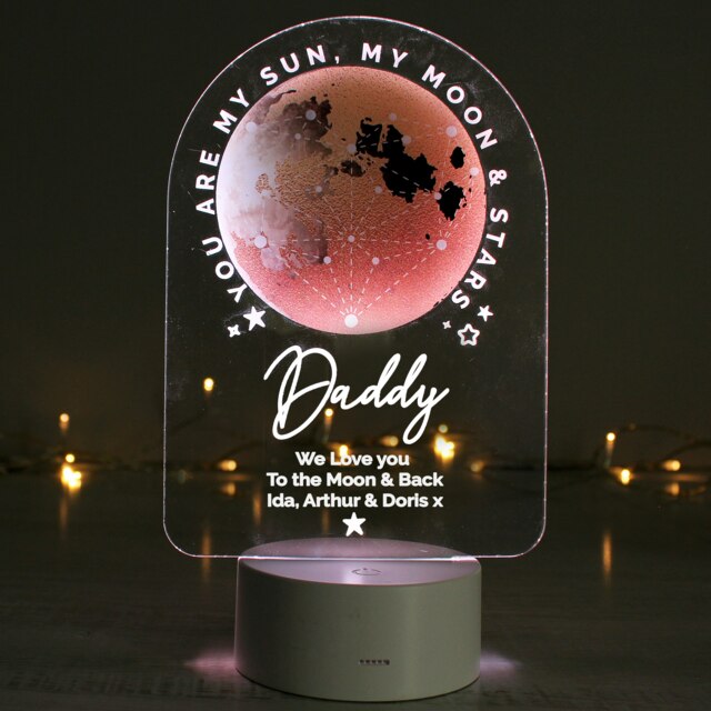 Personalised Sun Moon & Stars LED Colour Changing Night Light by Tesco ...