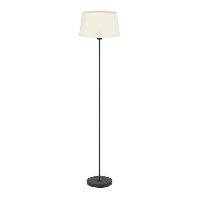 EGLO Febres White Fabric and Black Steel Traditional Floor Lamp by ...