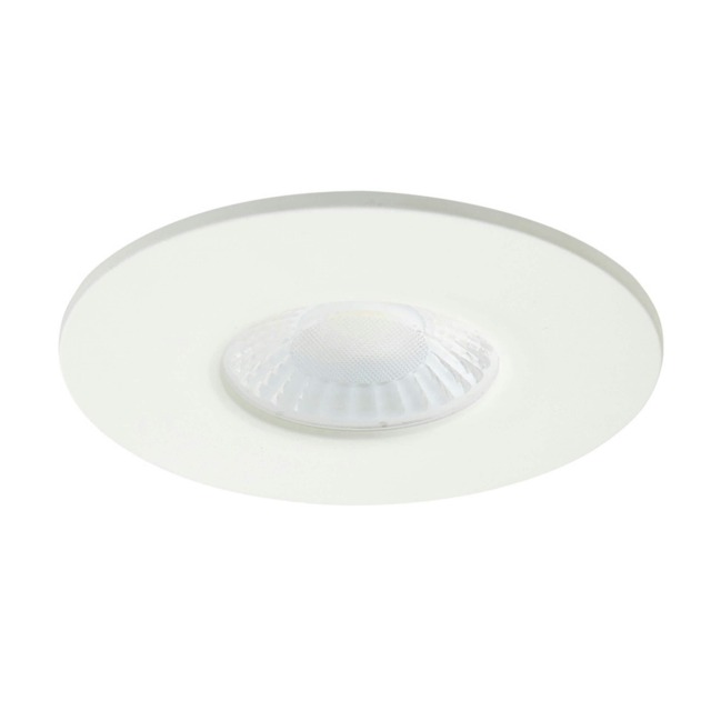 BHS Nate LED Fixed Fire Rated IP65 Recessed Spotlight White Matte White ...