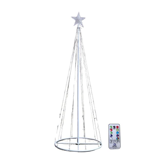 Snowtime Christmas 2.5m Maypole Tree 884 Flashing Wire Lights by Tesco ...
