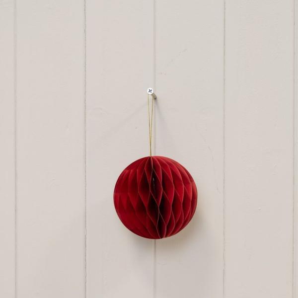 Set of 3 Deep Red Round Baubles - - That Home Shop by That Home Shop ...