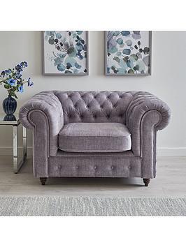 The Very Collection Laura Chesterfield Fabric Armchair by Very ...