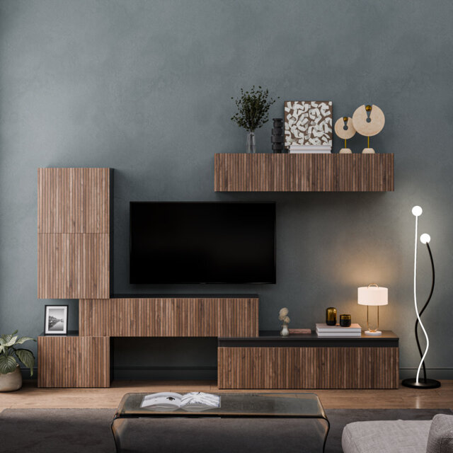 Valencia Moduler Modern TV Unit Wall Mount – Customizable Layout ...