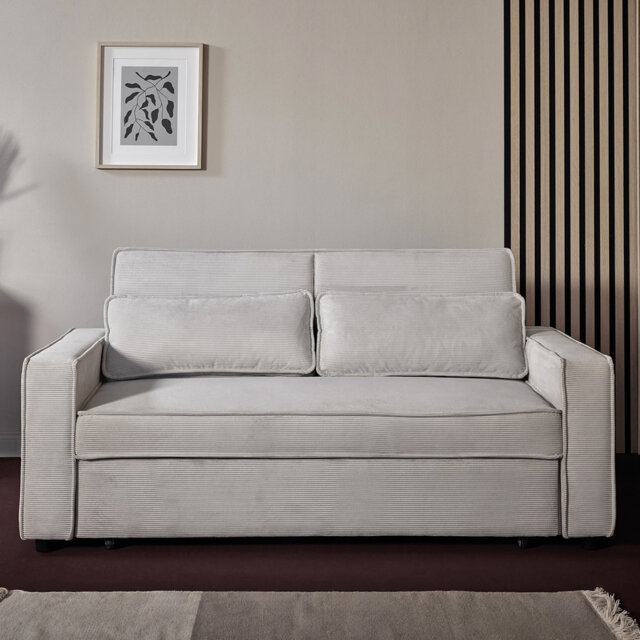 Shiflet 2 Seater Corduroy Polyester Sofa Bed by Wayfair | ufurnish.com