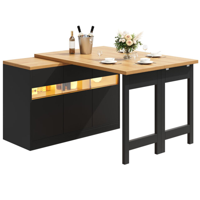 360° Rotating Dining Table With Led And Storage by Wayfair | ufurnish.com