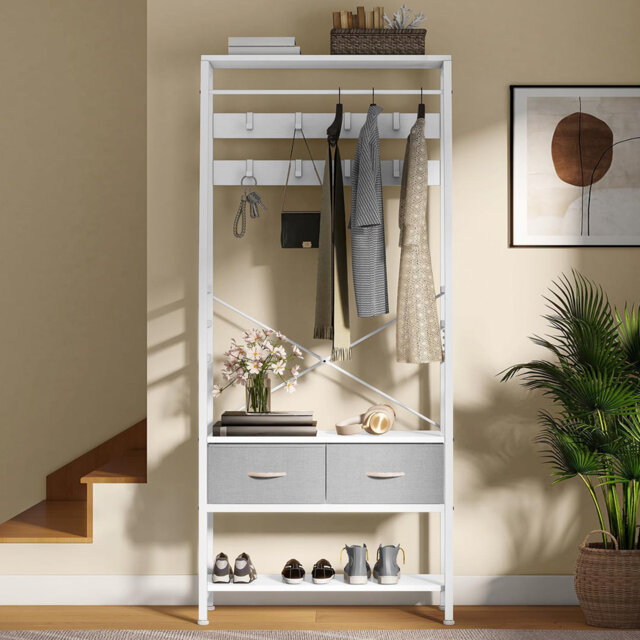 Hall Tree 80cm Wide with Bench and Shoe Storage by Wayfair | ufurnish.com