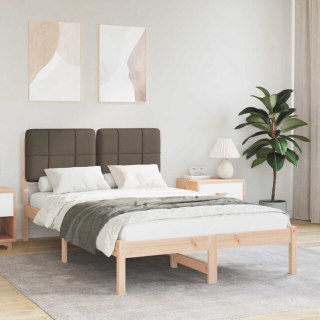 Bed Frame With Upholstered Headboard Light Grey 120 X 200 Cm by Wayfair ...