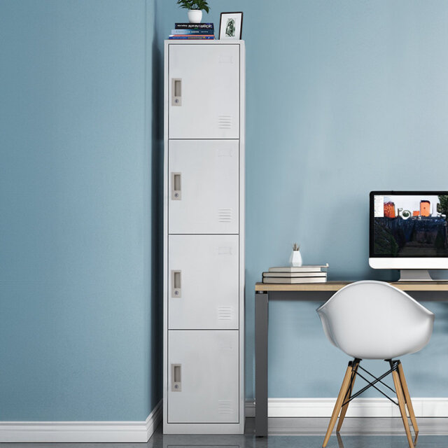 4-Tier Metal Vertical File Cabinet with Lock by Wayfair | ufurnish.com