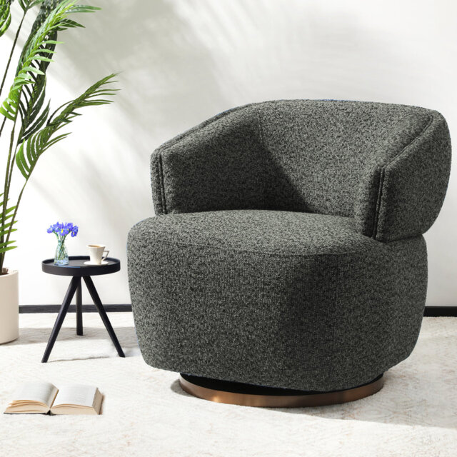 Carnley Fully Assembled Upholstered 360° Swivel Barrel Chair by Wayfair ...