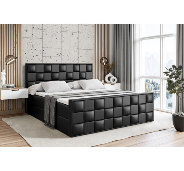 Box spring bed with bed box and topper by Wayfair | ufurnish.com