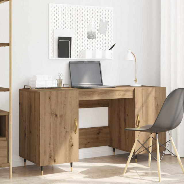 Desk With Shelf 140 X 50 X 75 Cm Engineered Wood by Wayfair | ufurnish.com