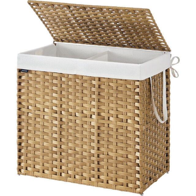 Synthetic Rattan Storage Basket With Lid And Handles by Wayfair ...