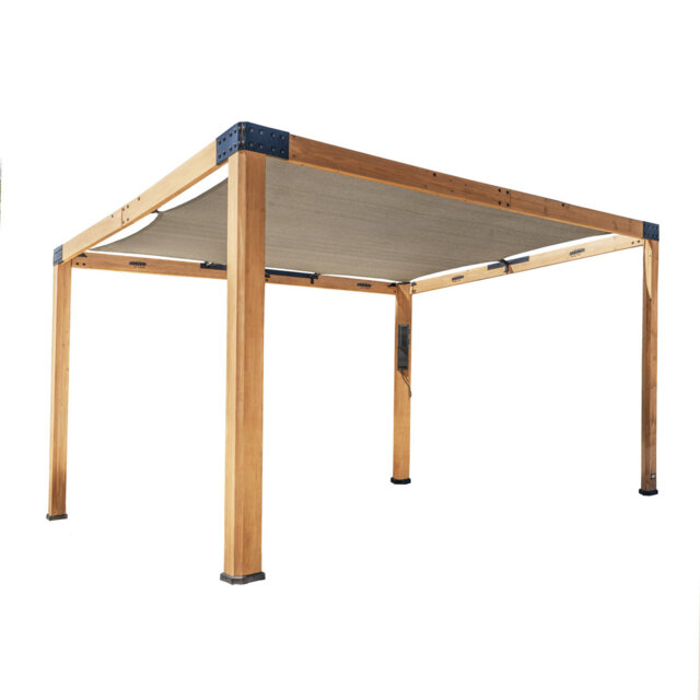 Backyard Discovery Brendan Sail Shade Cedar Wood Outdoor Pergola With ...