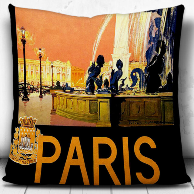 Vintage Travel Poster Paris Scatter Cushion by Wayfair | ufurnish.com
