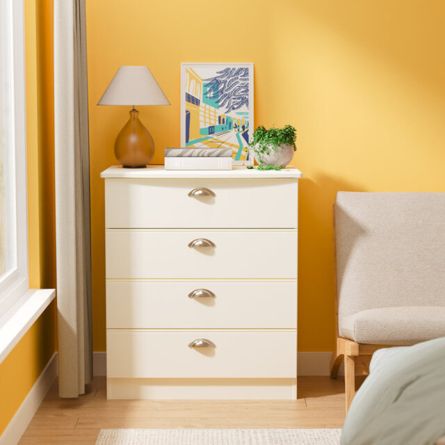 Conners 4 Drawer Chest in Cream Ash (Ready Assembled) by Wayfair ...