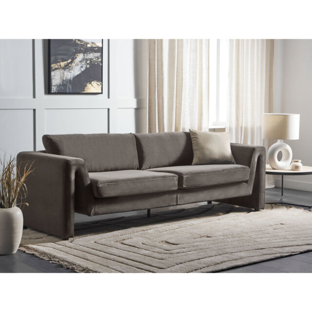Velvet Sofa Graphite Grey Aarni by Wayfair | ufurnish.com