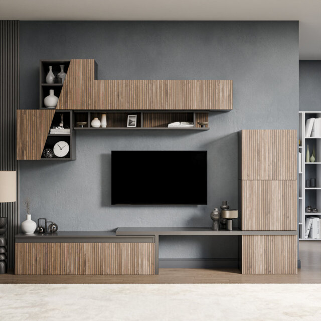 Versailles Moduler Modern TV Unit Wall Mount – Customizable Layout ...