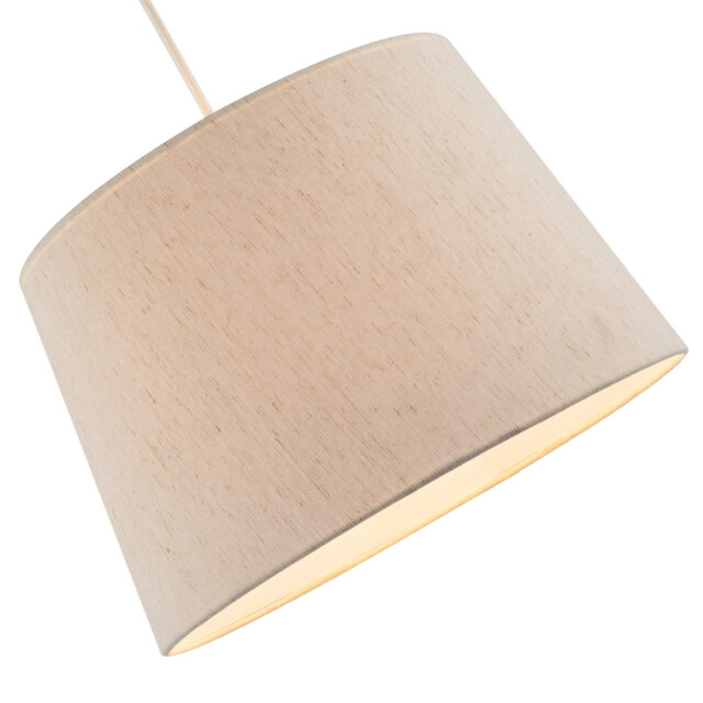 Light Beige Natural Linen Fabric Lamp Shade With White Cotton Lining By ...