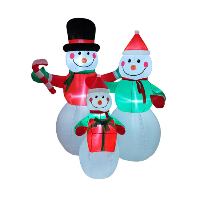 6ft Christmas Inflatable Snowman Family Decorations with LED Lights by ...