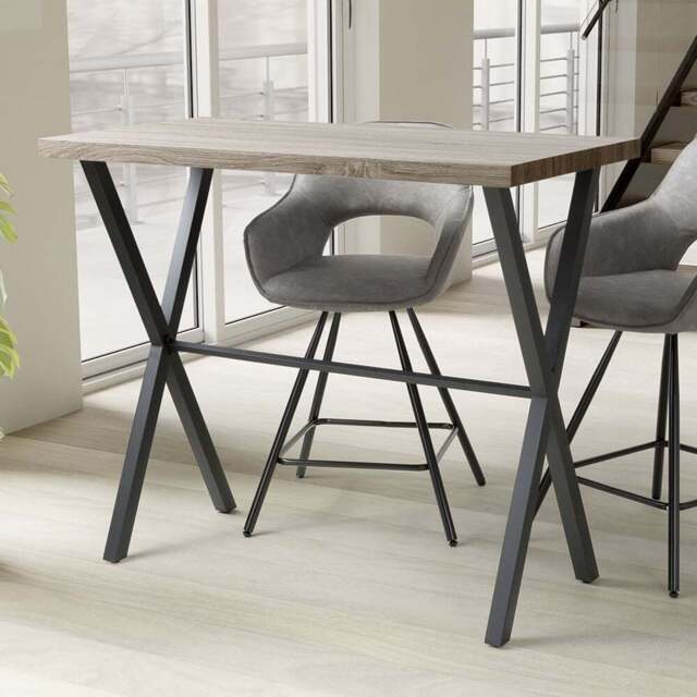 Brevik Breakfast Bar Table Antique Pine Effect by wilko | ufurnish.com