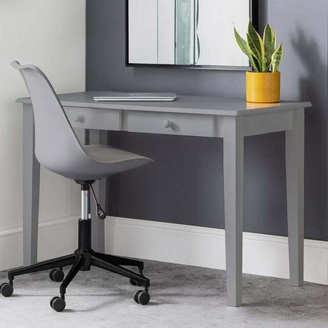 Julian Bowen Carrington 2 Drawer Grey Desk by wilko | ufurnish.com