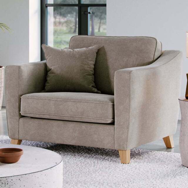 Marlon City Stone Snuggle Chair by wilko | ufurnish.com