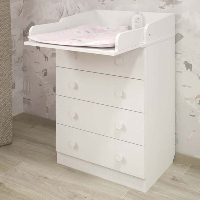 Kudl 600 Kids 4 Drawer White Dresser with Changing Board by wilko ...
