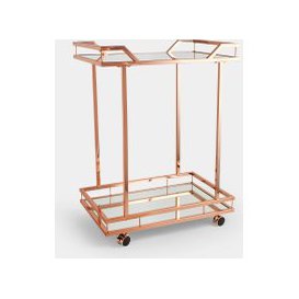 Rose Gold Bar Trolley by Beautify | ufurnish.com