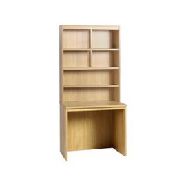Small Office Rectangular Desk With Hutch Bookcase (Classic Oak ...