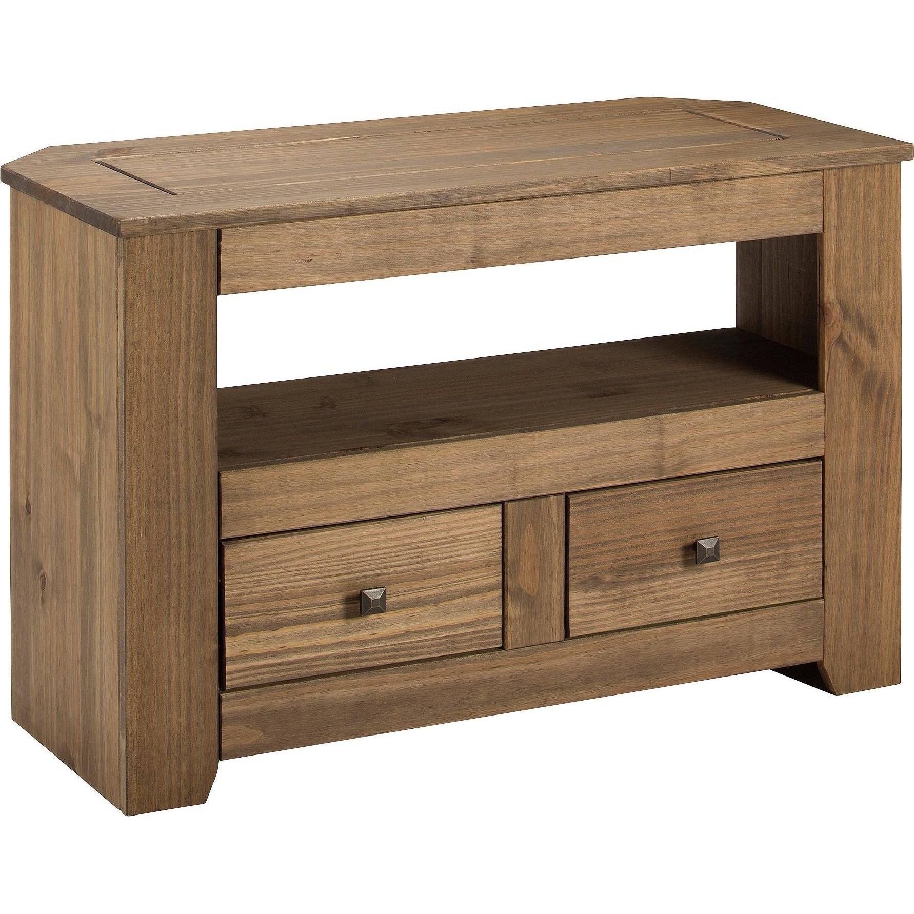 Argos Home Amersham 2 Drawer Solid Wood TV Unit - Dark Pine by Argos ...