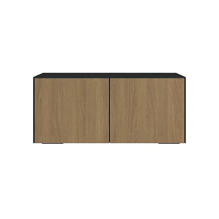 Lexa Smart 110cm Wide TV Unit - Black and Oak by Furniture Village ...