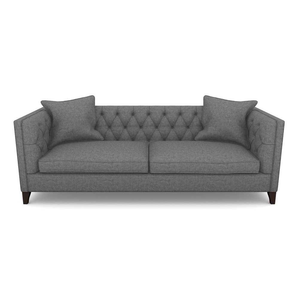 Haresfield 4 Seater Sofa in Easy Clean Plain- Ash by Sofas & Stuff ...