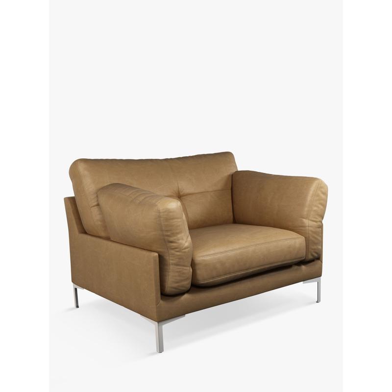 John Lewis Java II Leather Armchair, Metal Leg by John Lewis & Partners ...