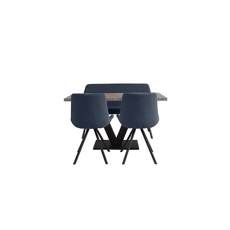 Rocket Dining Table, 2 Chairs and High Back Bench Dining Set by ...