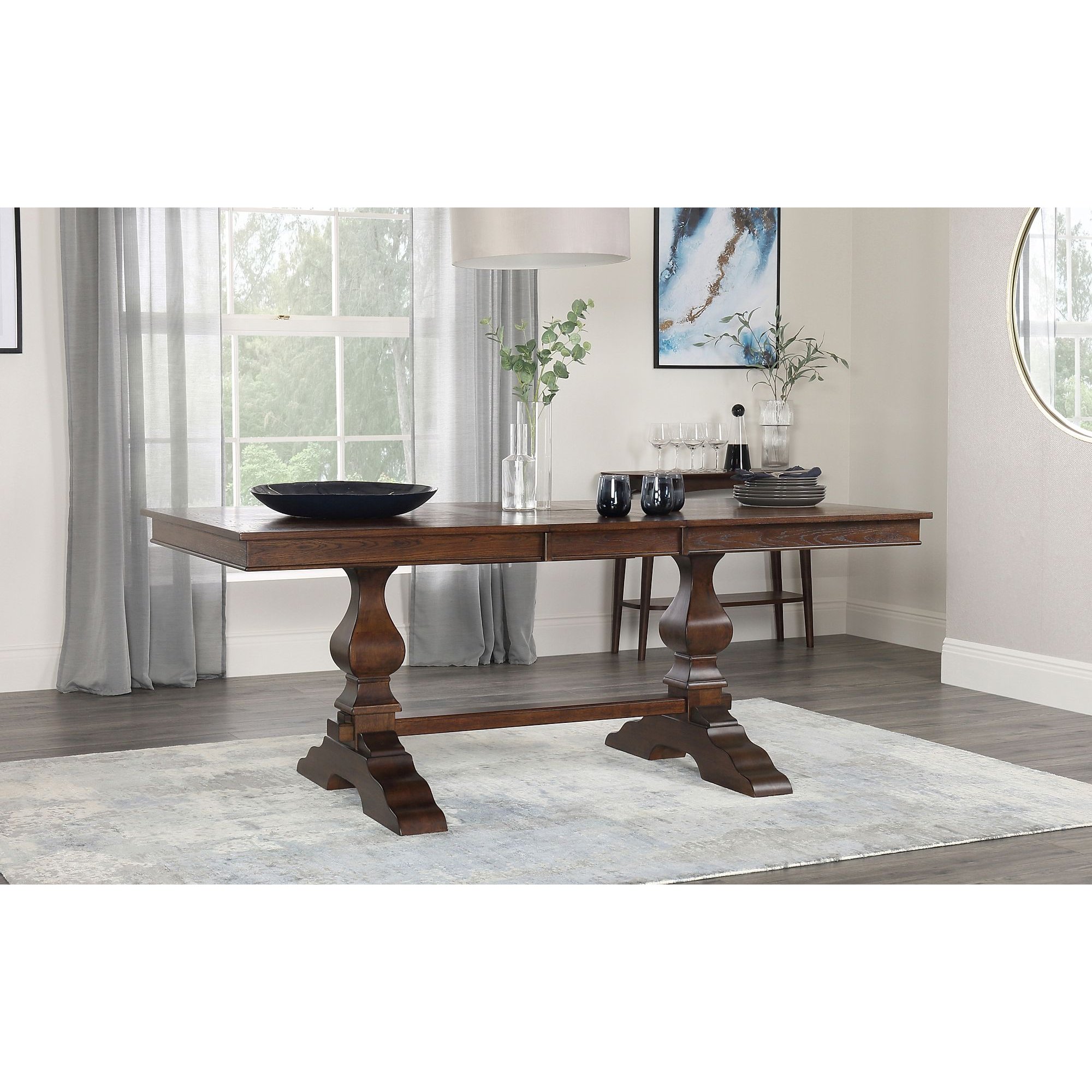 Cavendish Dark Wood 160-200cm Extending Dining Table by Furniture and ...