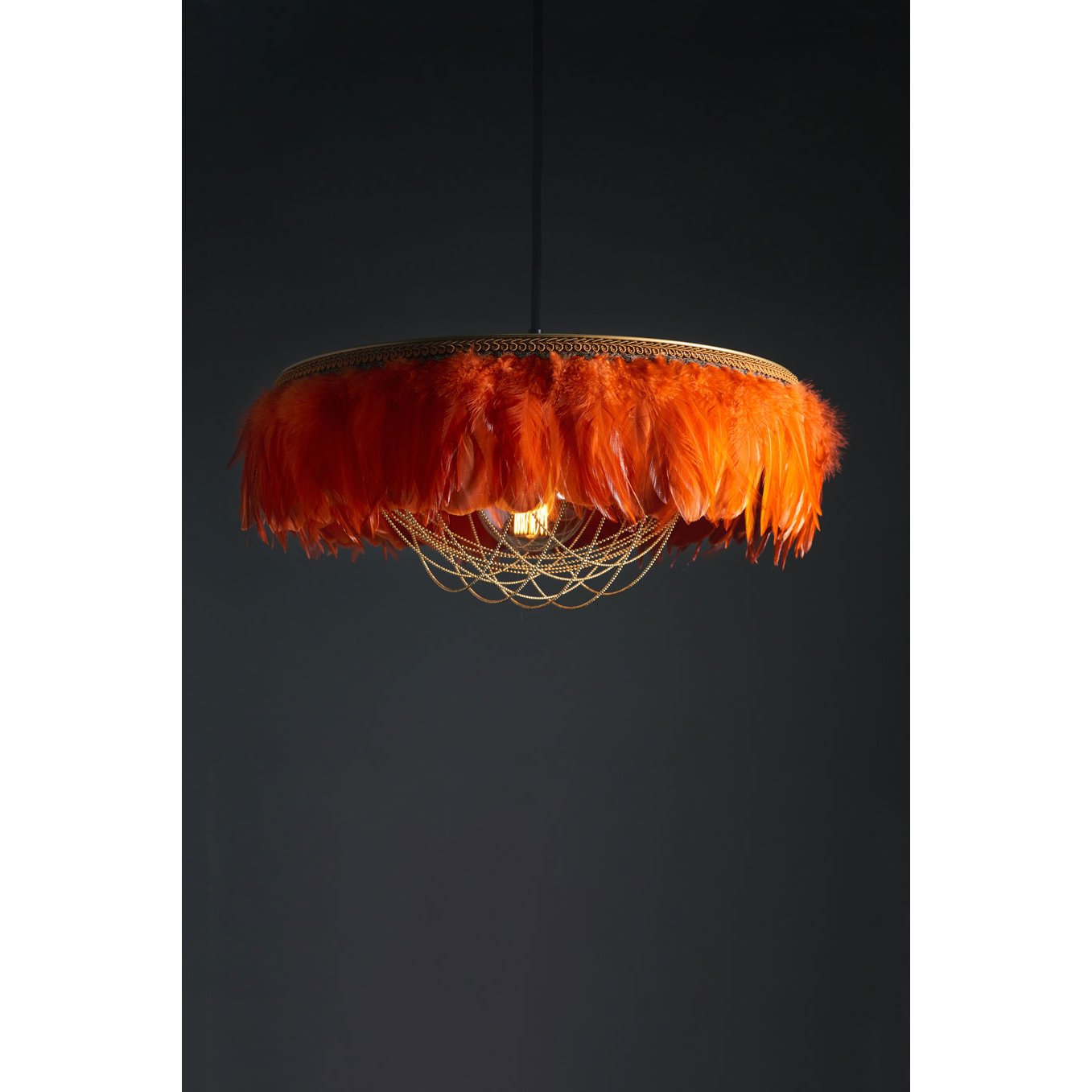 Coldharbour Lights Fabulous Feather Light Shade Featuring Chains ...