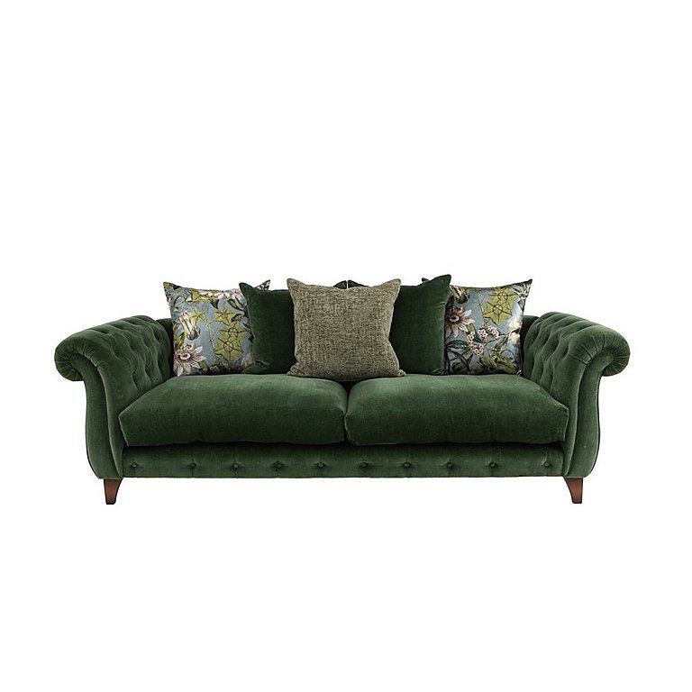 Boutique Palace Fabric 3 Seater Scatter Back Sofa - Oasis Parrot by ...