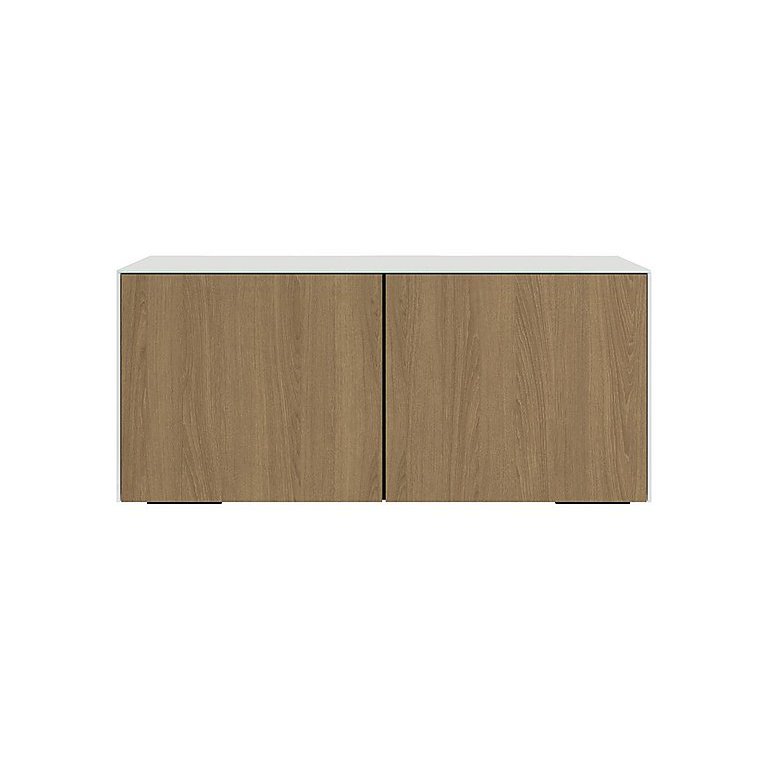 Lexa Smart 110cm Wide TV Unit - White and Oak by Furniture Village ...