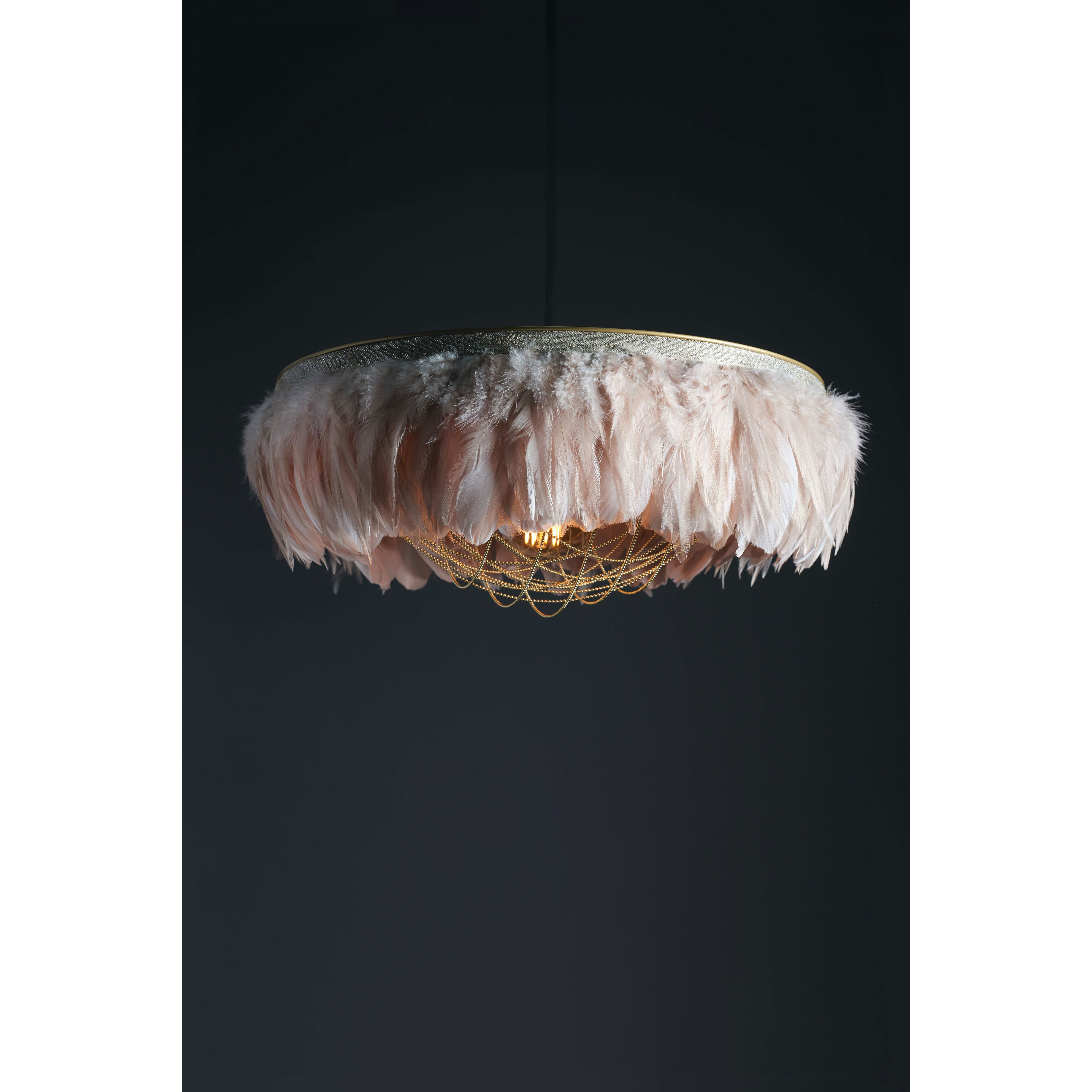 Coldharbour Lights Fabulous Feather Light Shade Featuring Chains ...