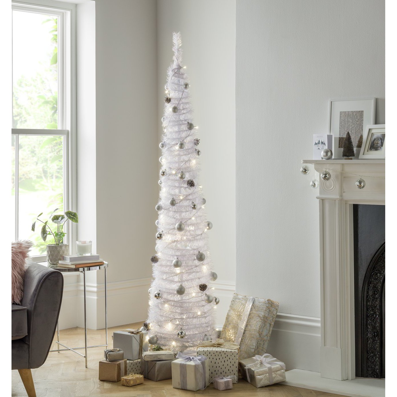 Argos Home 6ft Pop Up Pre-Lit Christmas Tree - White by Argos ...