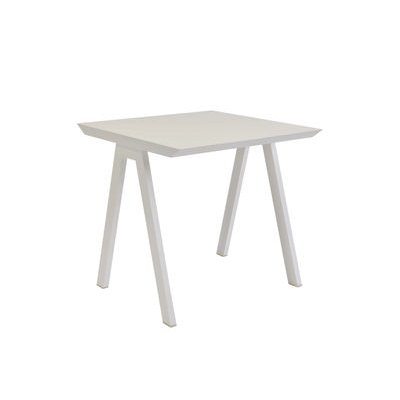 Vanity Square table - / 80 x 80 cm - Aluminium by Vlaemynck White by ...