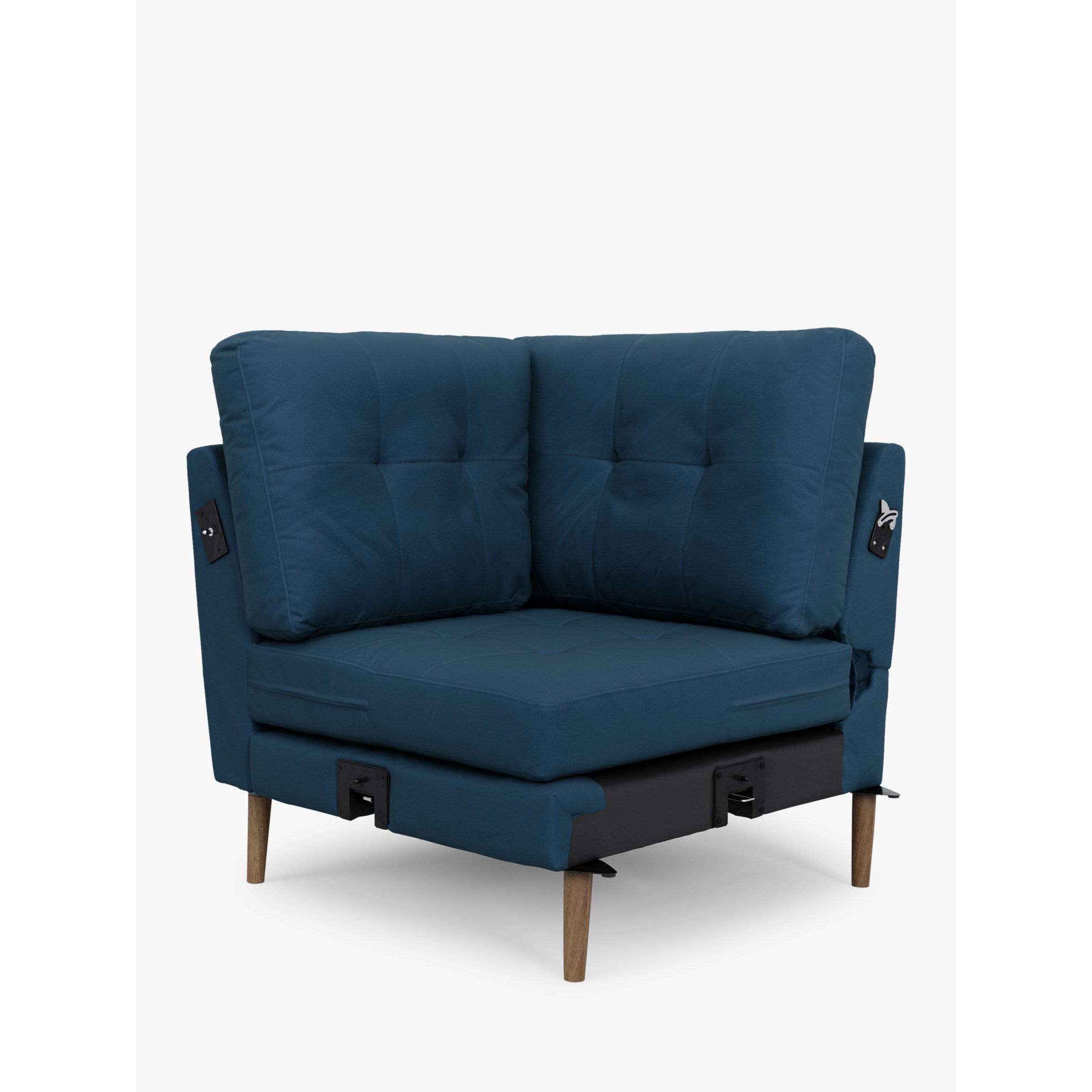 Sofi Modular Sofa Corner Seat Unit, Dark Leg, Navy Velvet by John Lewis ...