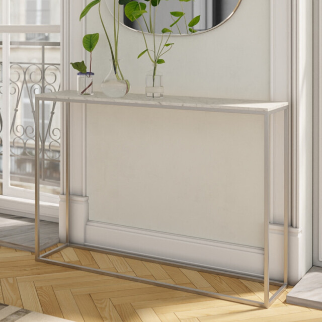 White Marble Top Console Table - Conran Kensington by 4 Living ...
