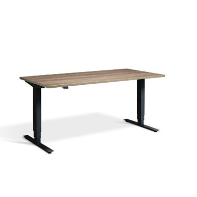 Height Adjustable Grey Nebraska Oak Lavoro Standing Desk - Advance ...