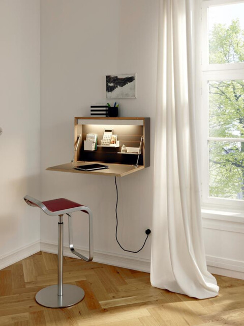 FLATBOX Tech 2 Mini Bureau anthracite by 4 Living | ufurnish.com